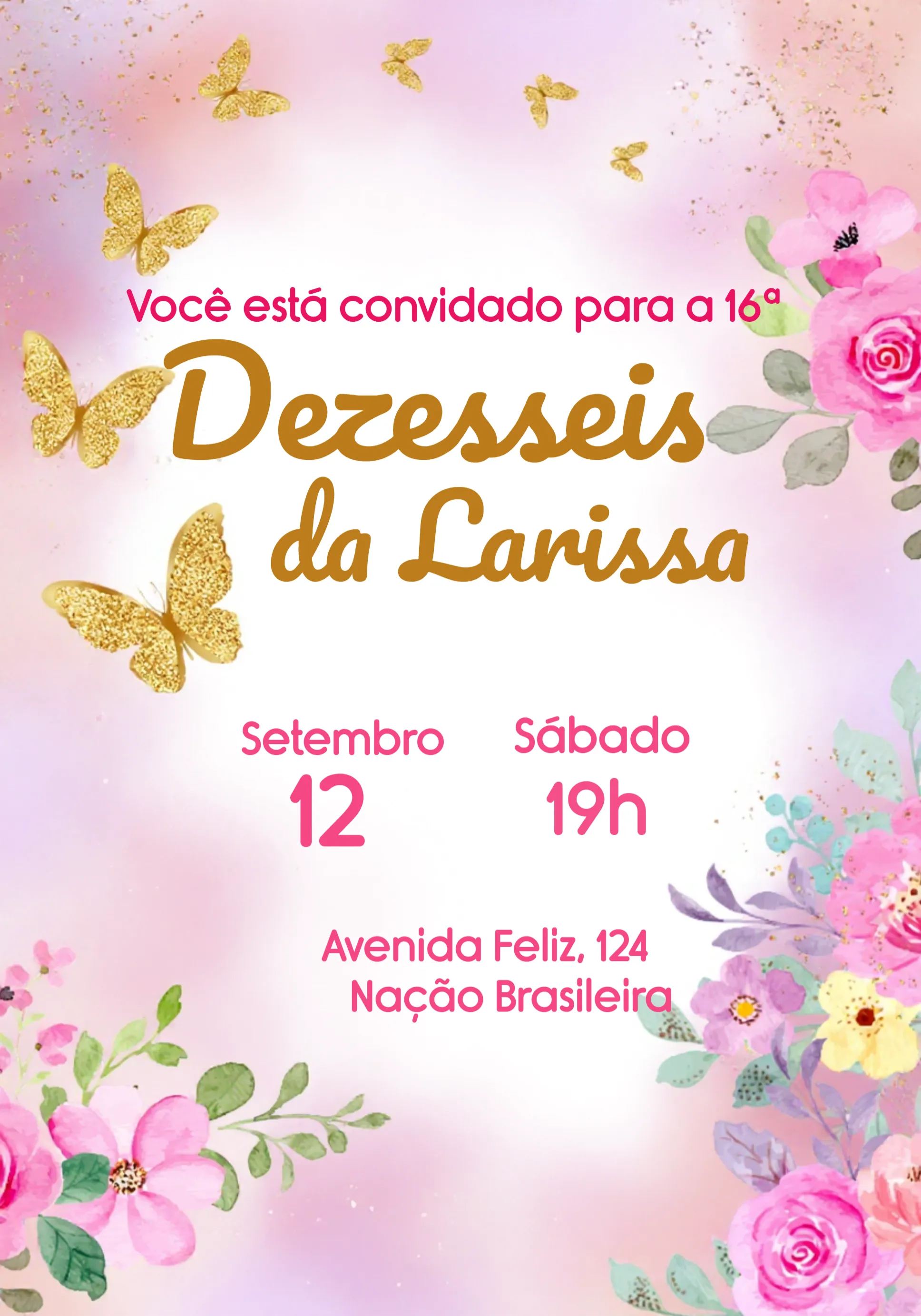 Invitación Digital 15 Años Jardín De Las Mariposas Flores | Convitede