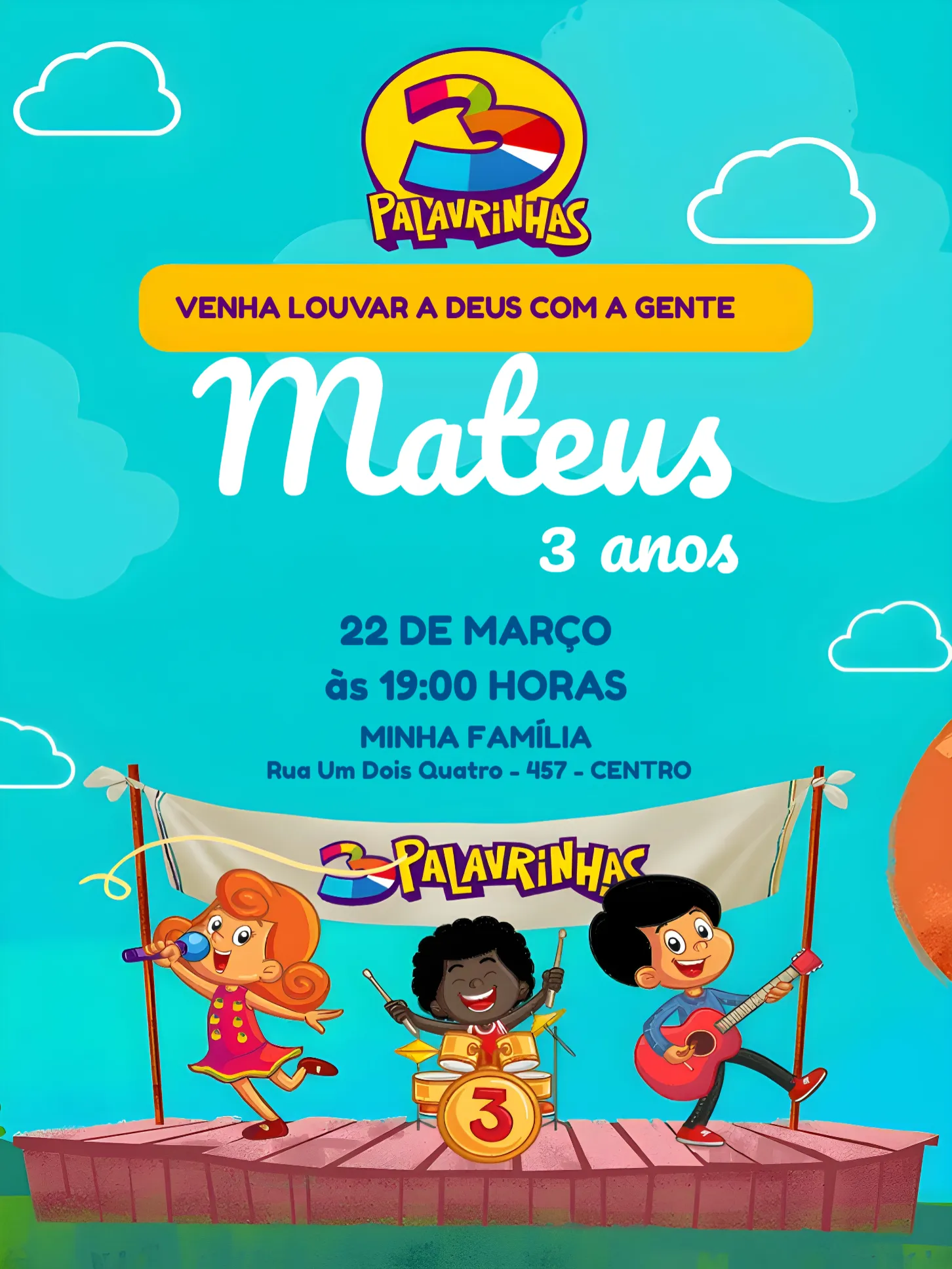 Digital Invitation 3 Little Words Church | Top Searches | Convitede