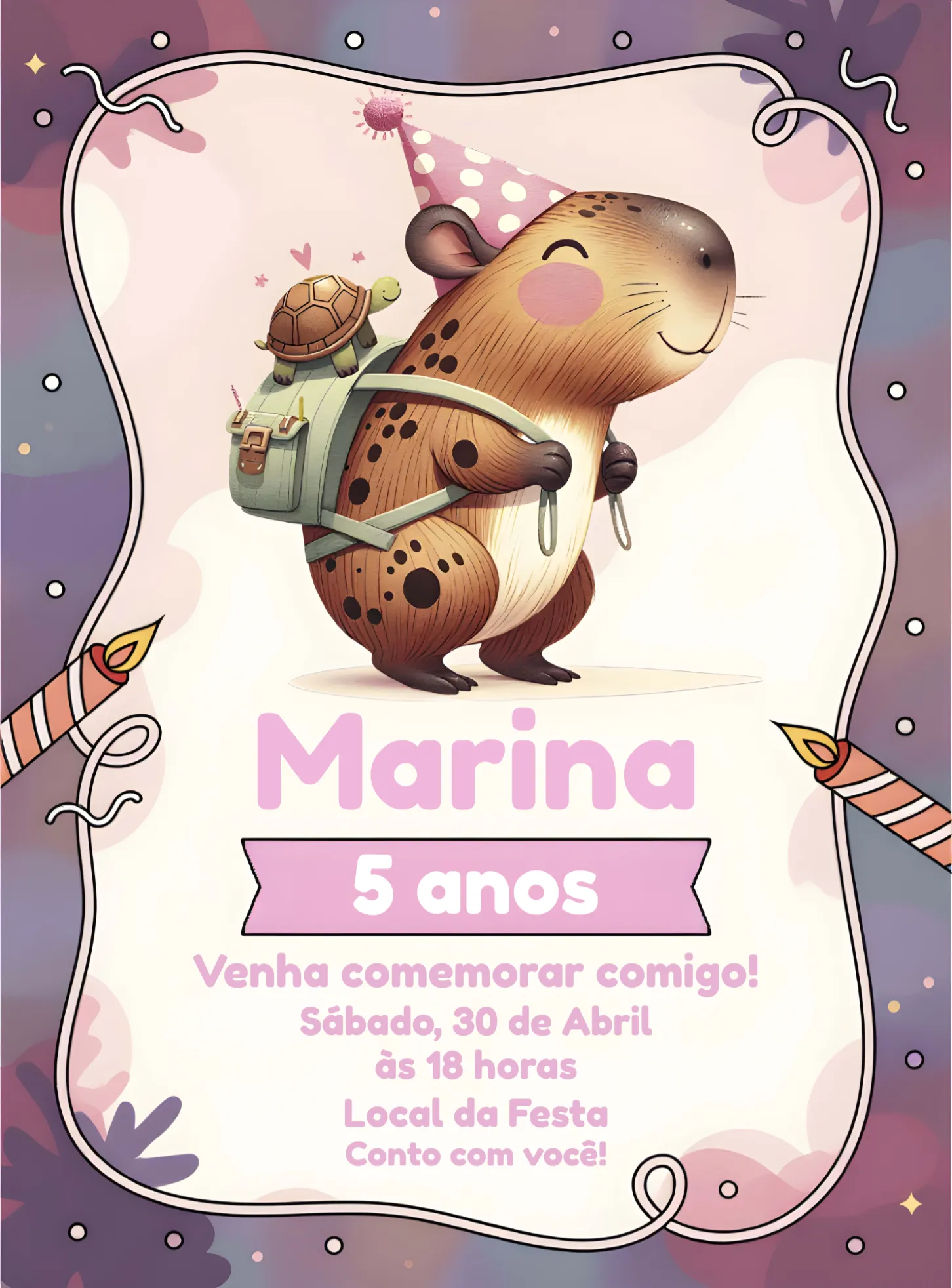 Digital Invitation For Pet Lovers Grátis | Templates Editáveis, Modelos ...