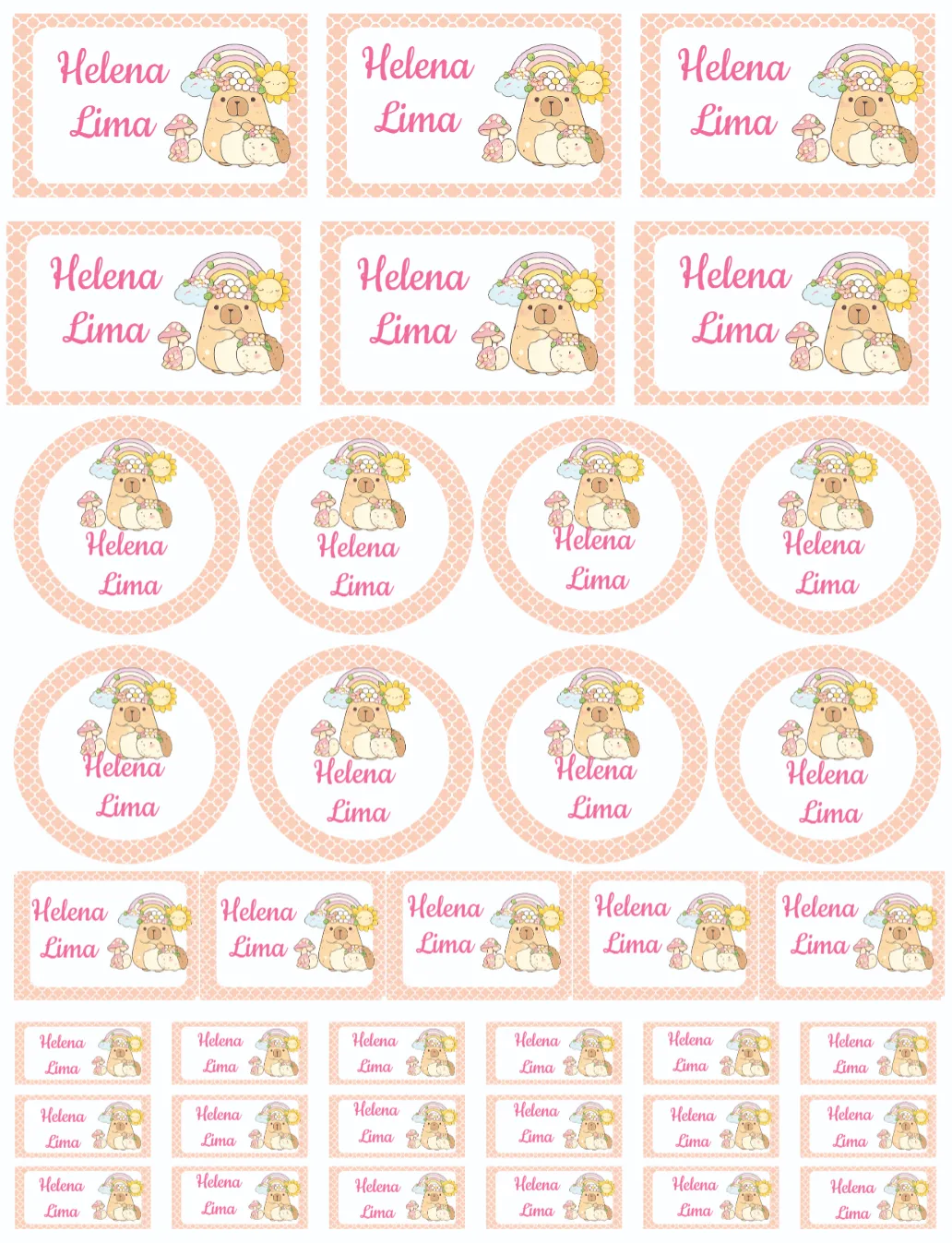 Convite Capivara – Editar Online | Convitede