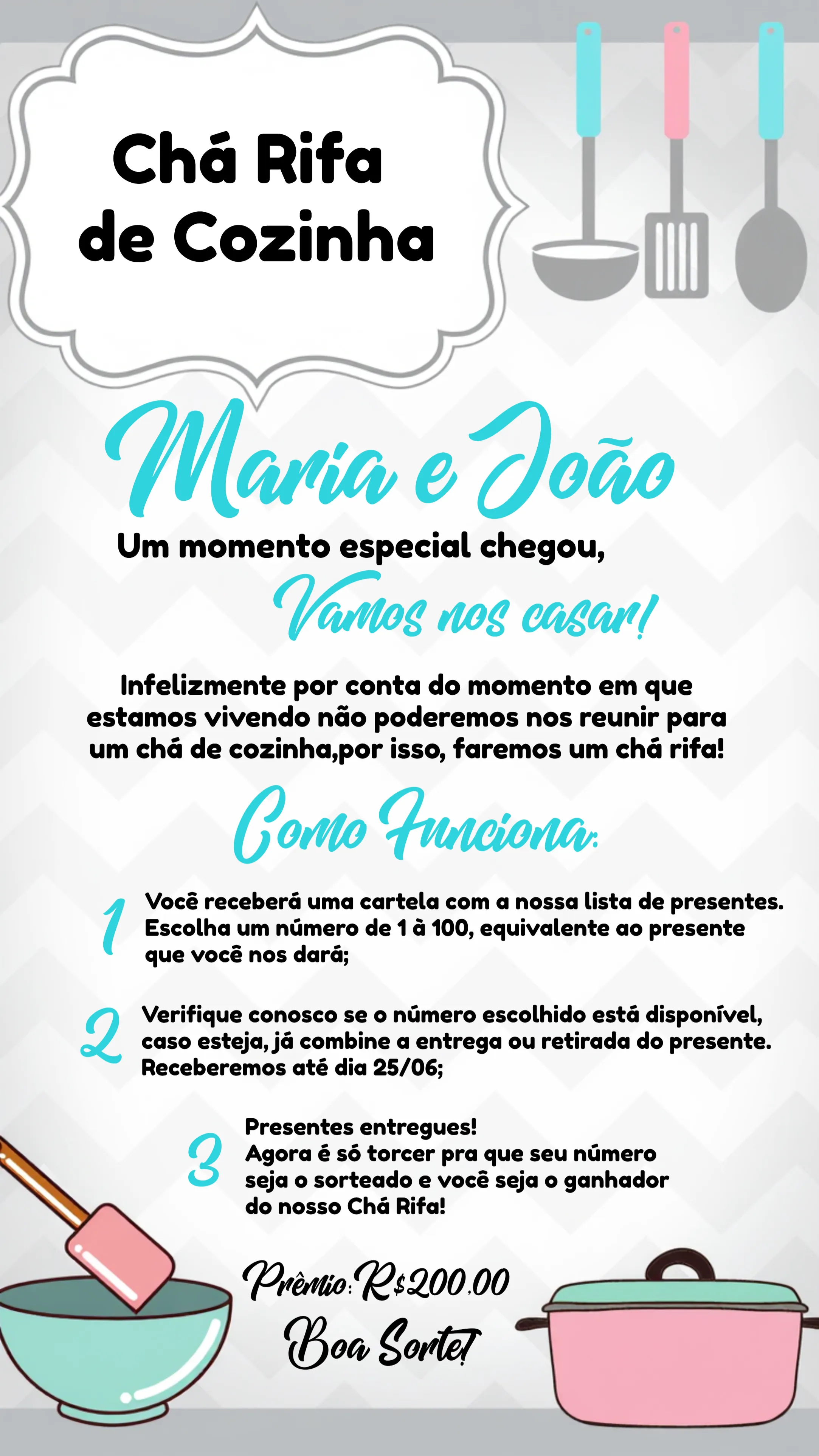 Blue Kitchen Tea - Digital Invitation for Bridal Tea Party | Convitede