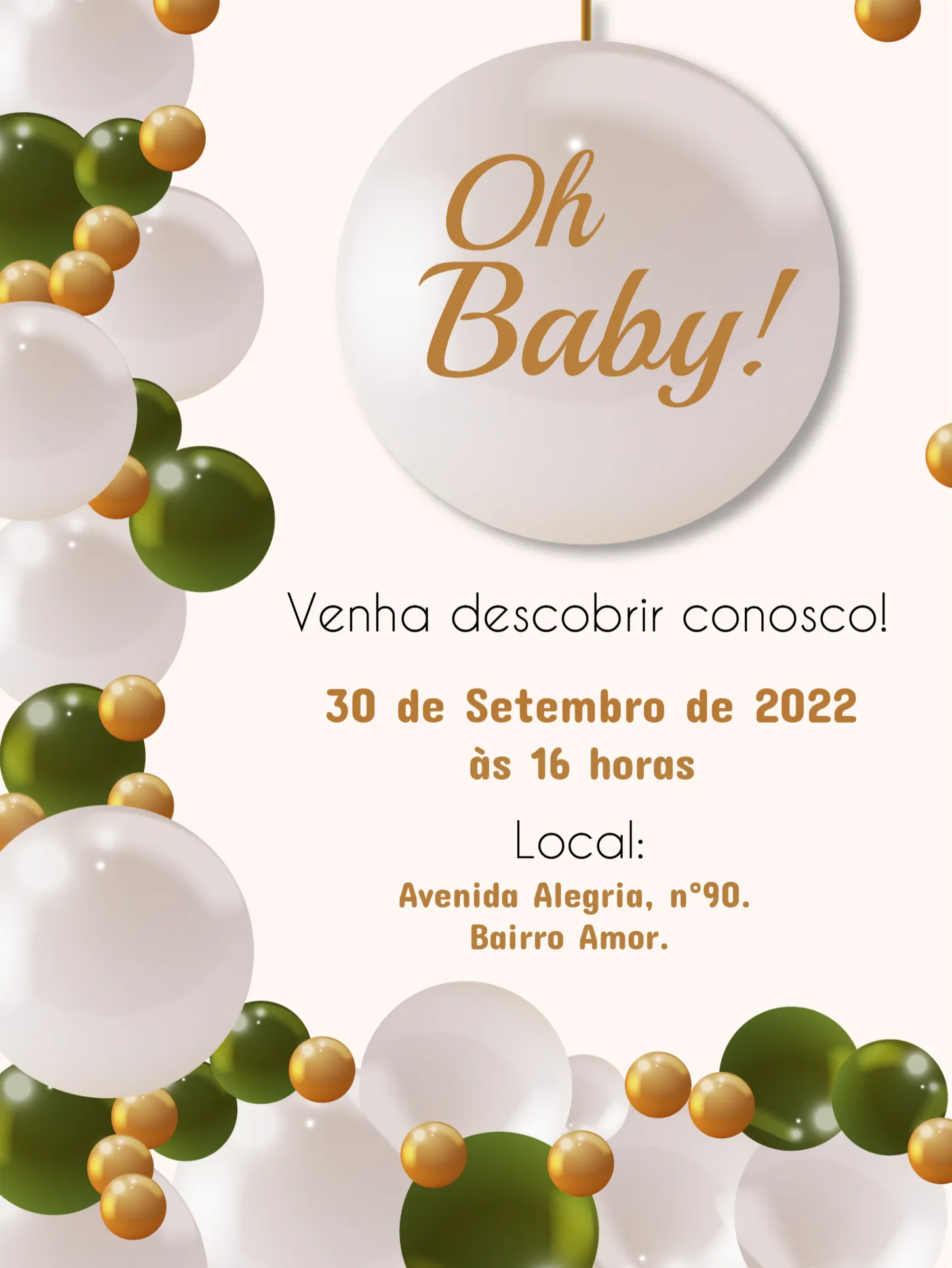 Chá Revelación Globos Niño - Encantadora Invitación Digital | Convitede