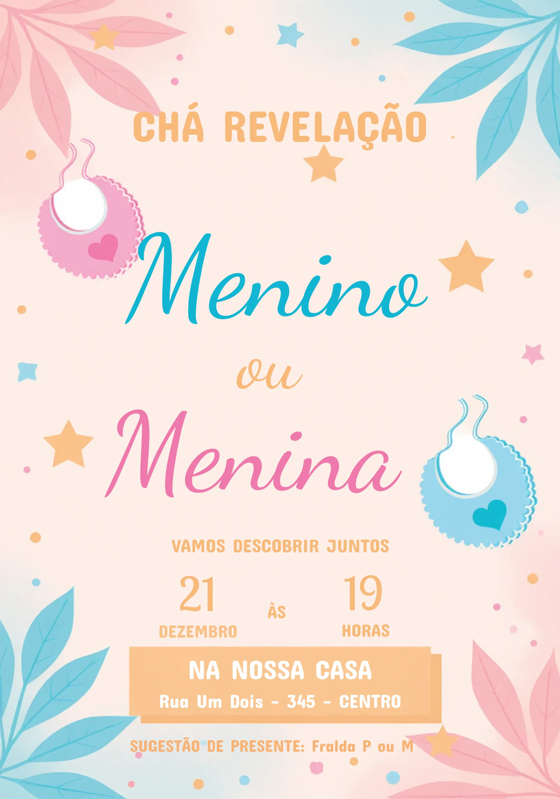 Baby Shower de Revelación - Invitación Digital Personalizada | Convitede