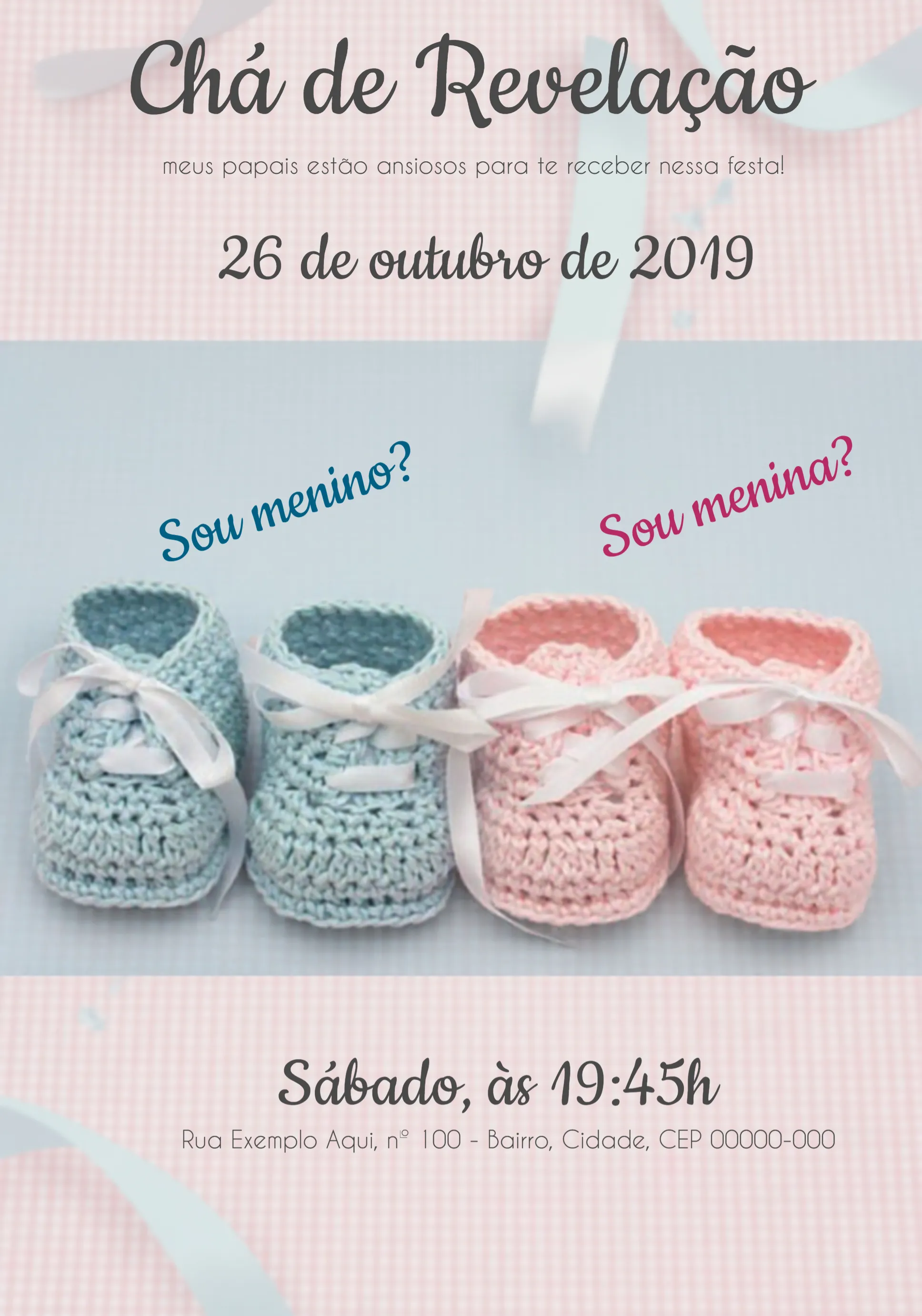 Delicate Boy Or Girl Gender Reveal Tea Party - Special Invitation ...