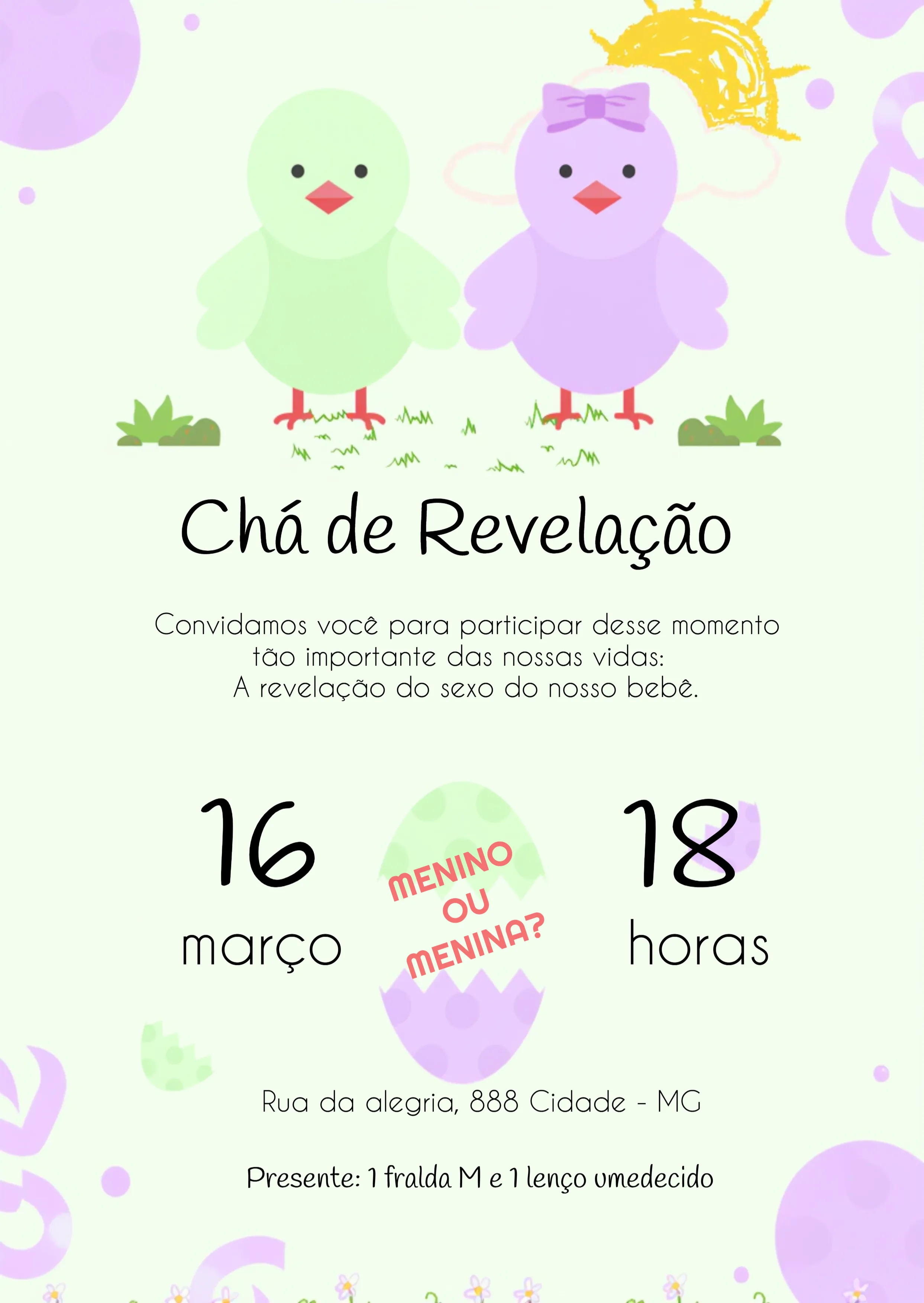 Duck Gender Reveal Tea Party - Lovely Digital Invitation | Convitede