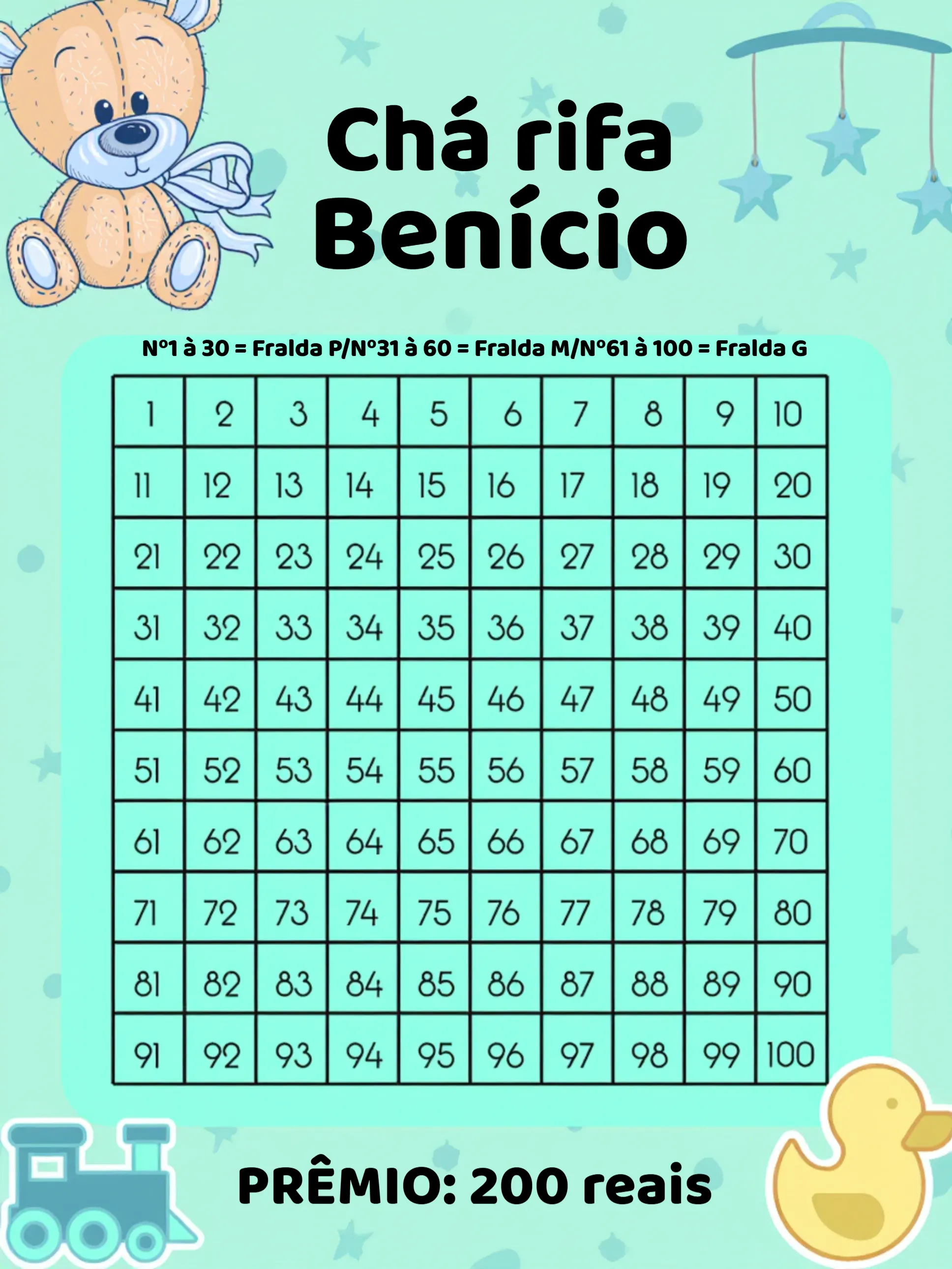 Blue Teddy Bear Tea Raffle - Charming Digital Invitation | Convitede