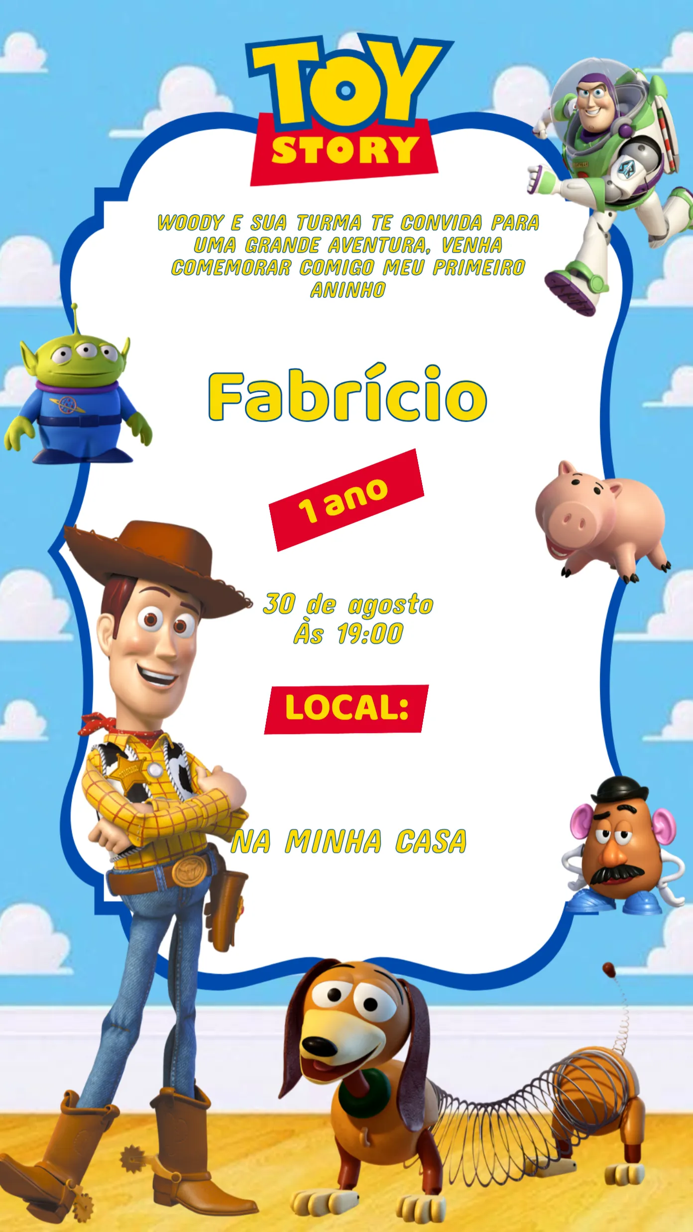 Convite Aniversário Toy Story - Aniversário Infantil Divertido | Convitede