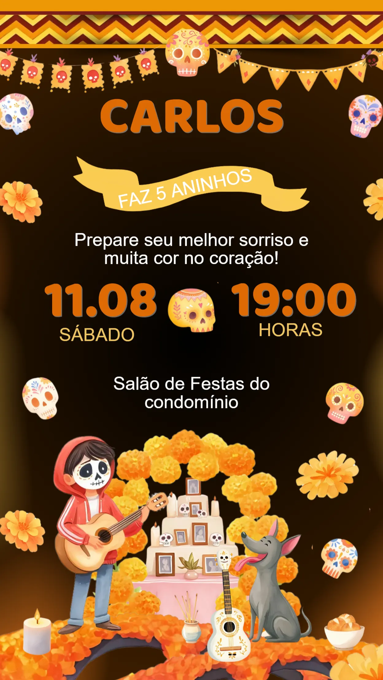 Birthday Invitation Viva - Life is a Party (Coco) | Children's Birthday | Convitede