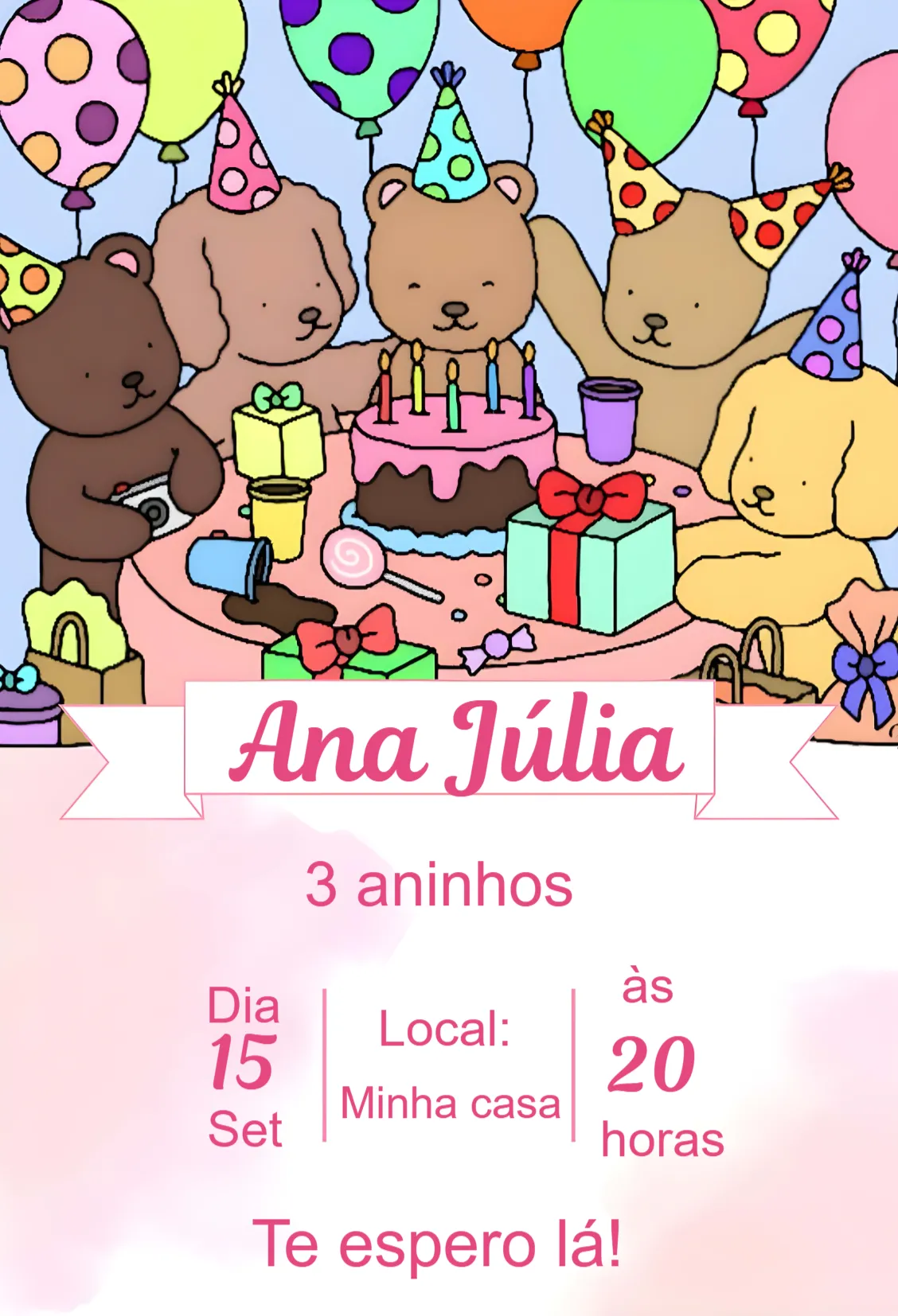 Convite de Aniversário Bobbie Goods - Aniversário Infantil | Convitede