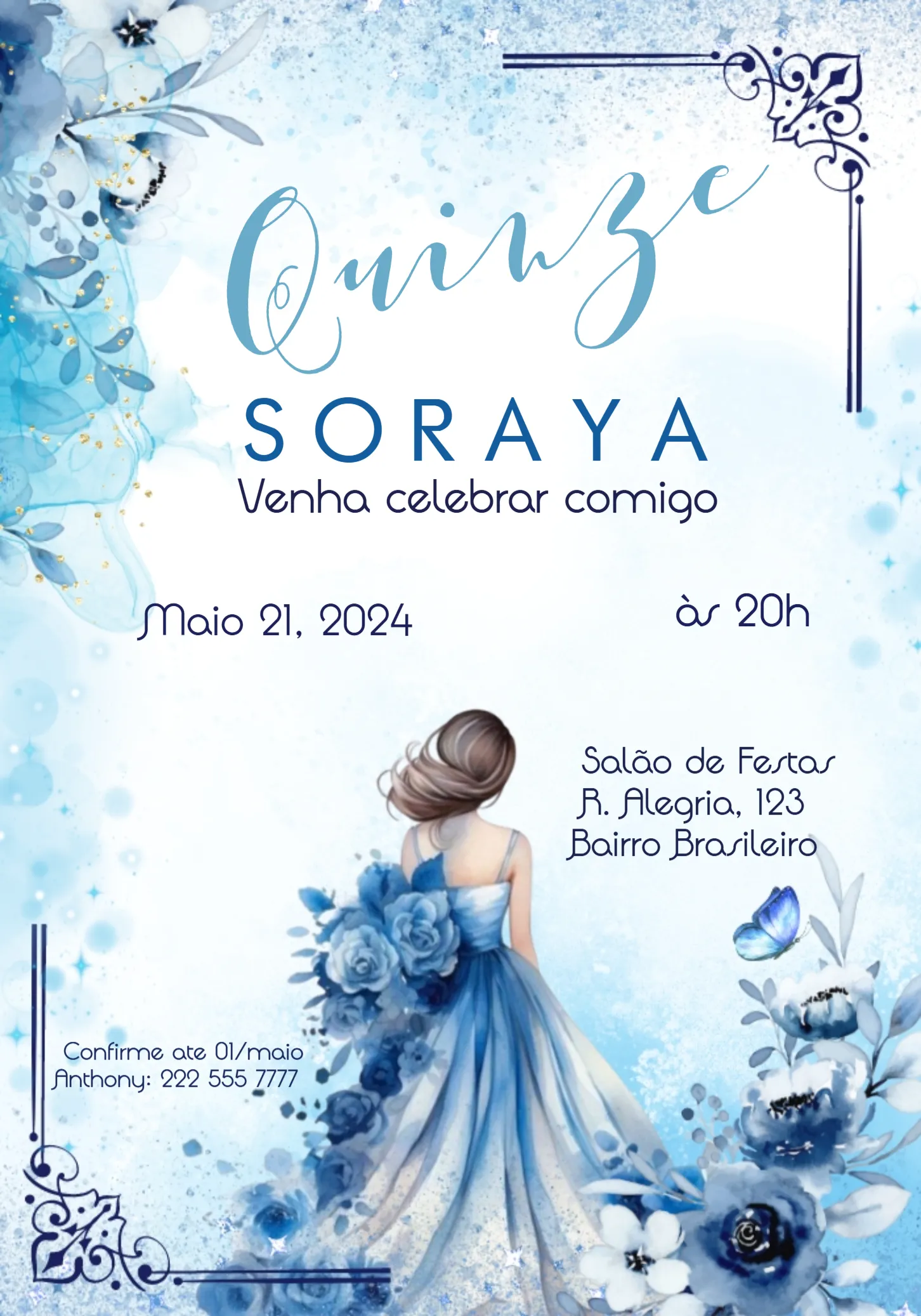 Convite Digital De 15 Anos Princesa Debutante - 15 anos | Convitede