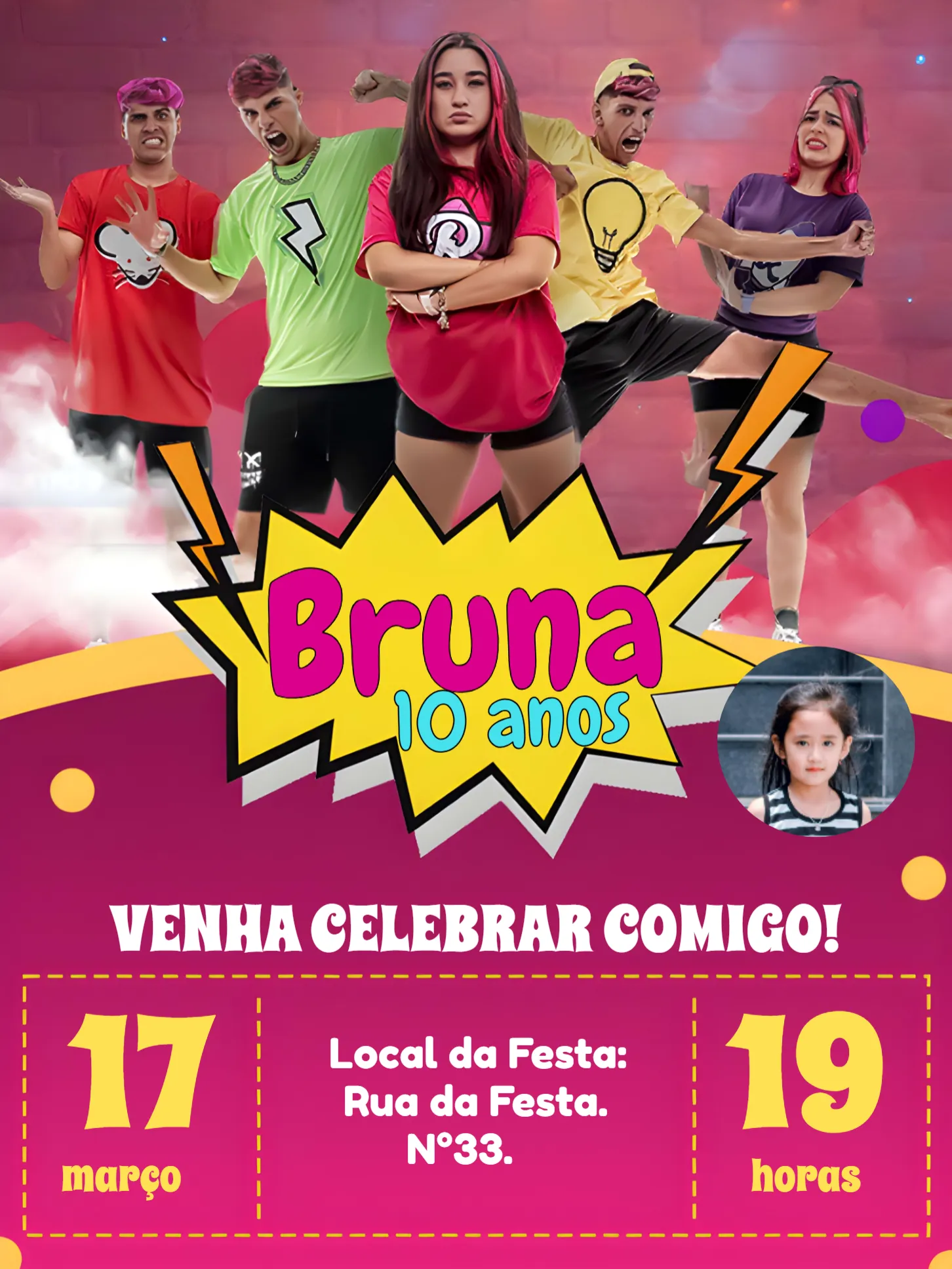 Digital Invitation Emilly Vicky - Children's Birthday | Convitede