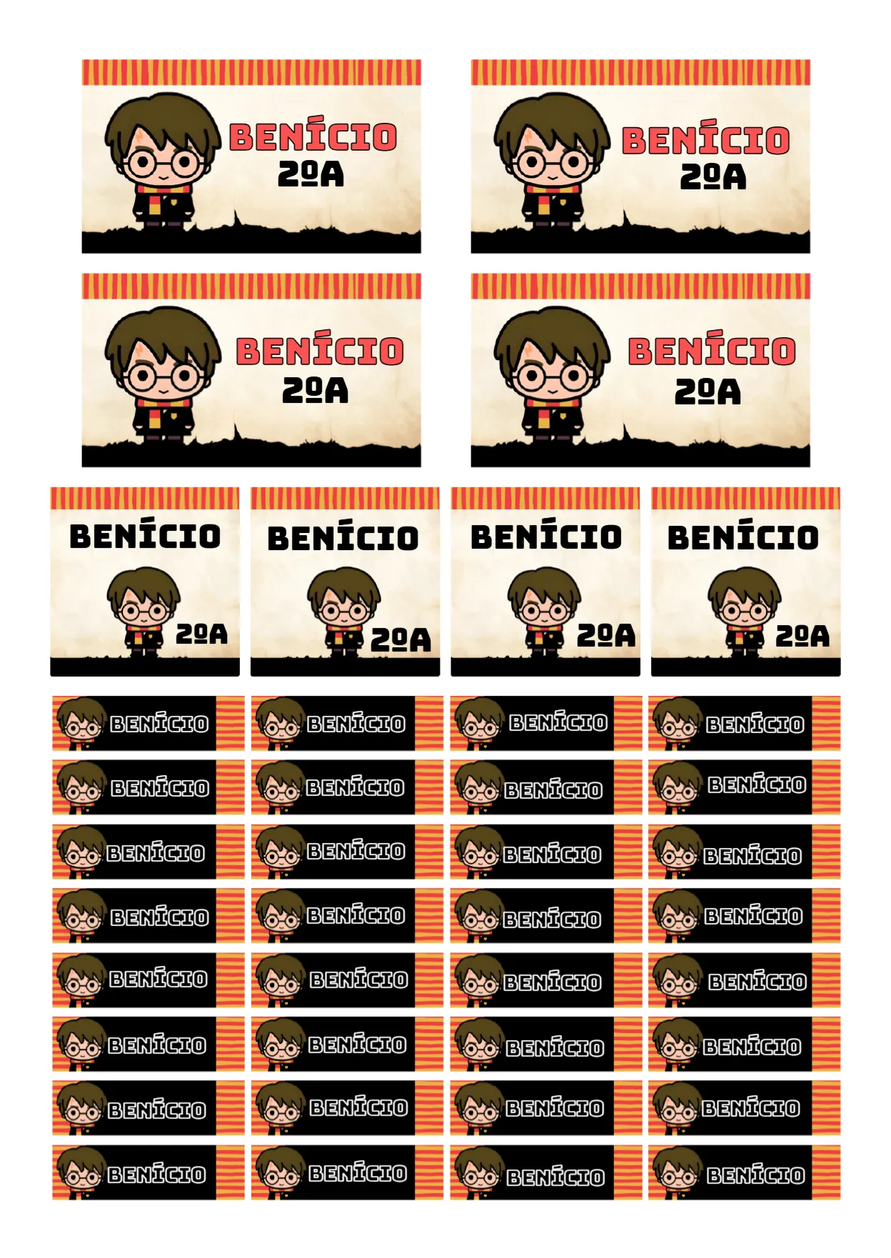 Convite Digital Etiqueta Escolar Harry Potter - Mais Pesquisados ...