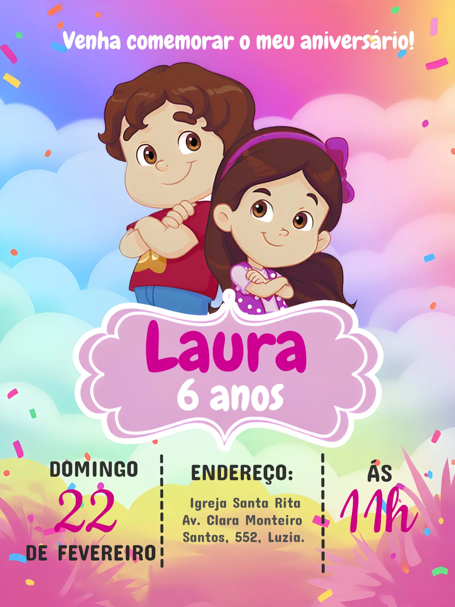 Invitación Digital de Maria Clara y JP Rosa - Más Buscados | Convitede