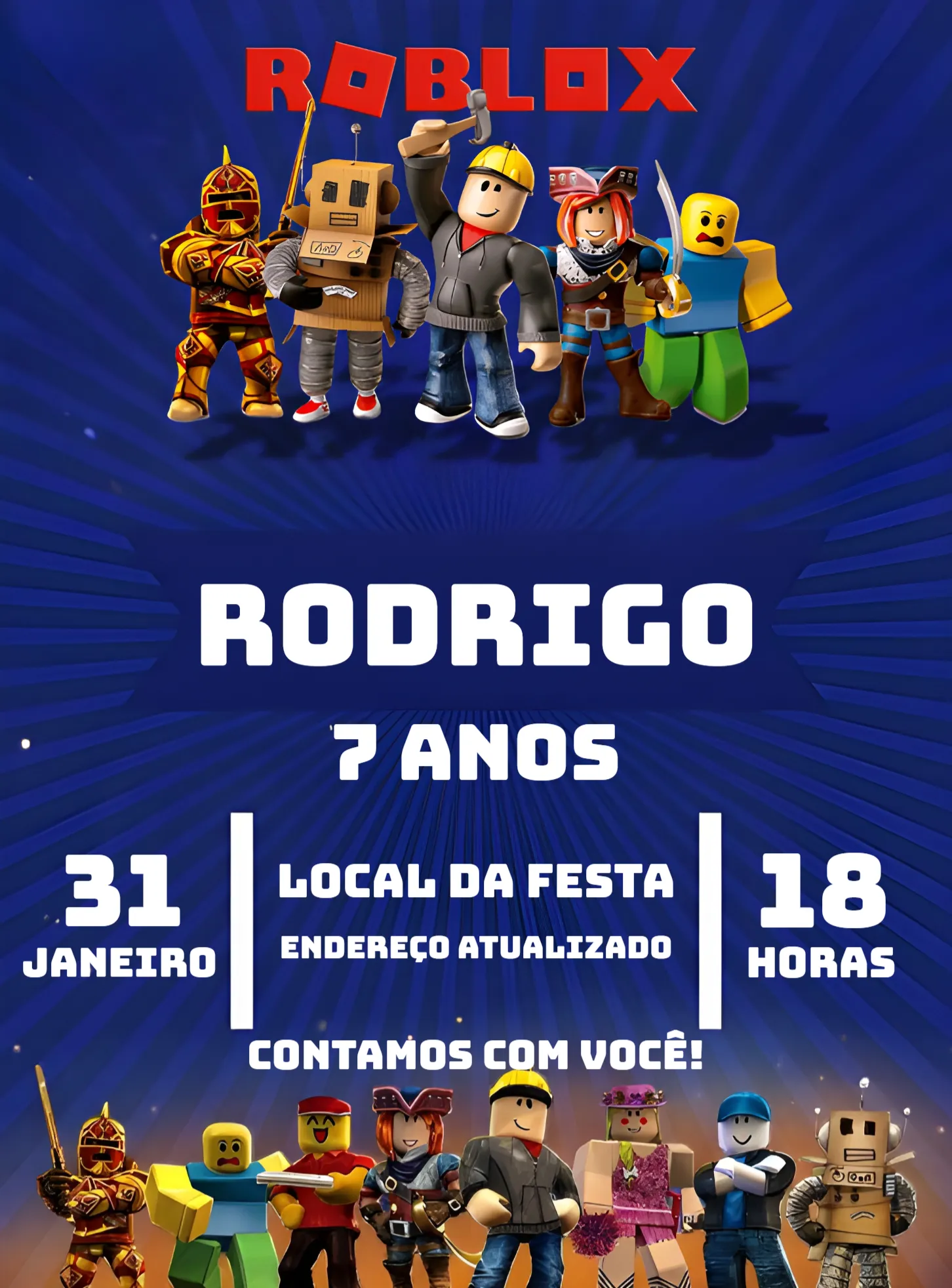 White Roblox Digital Invitation - Top Searches | Convitede