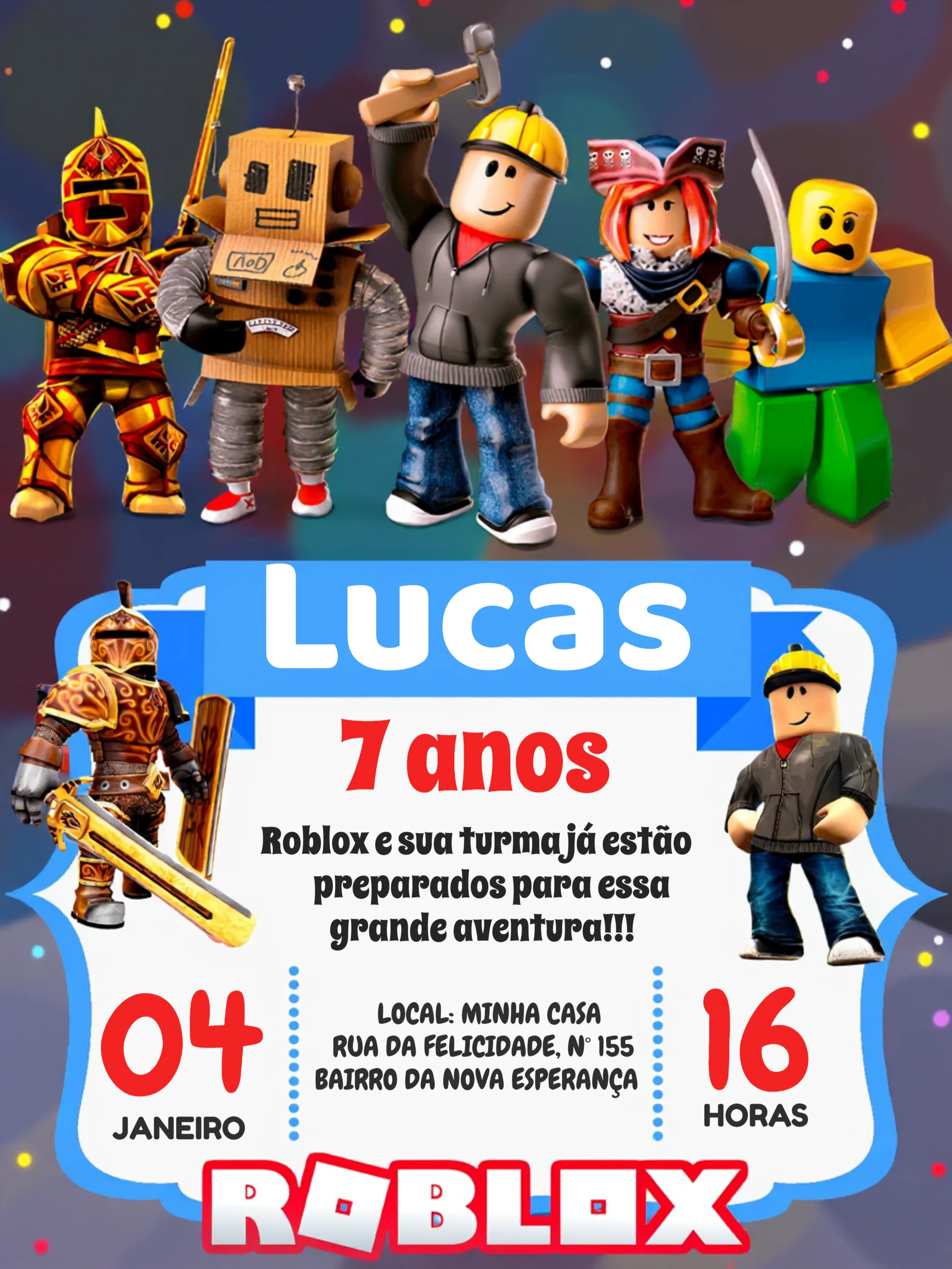 White Roblox Digital Invitation - Top Searches | Convitede