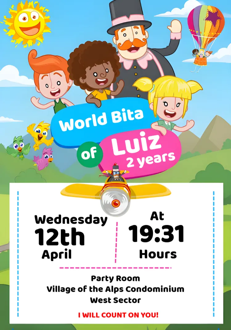 Convite Aniversario Avatar World Invitations Editable for Free ...