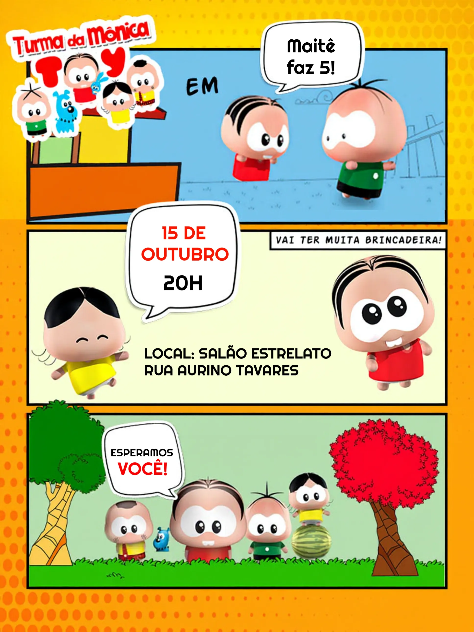 Convite Digital Turma Da Mônica Toy - Aniversário Infantil | Convitede